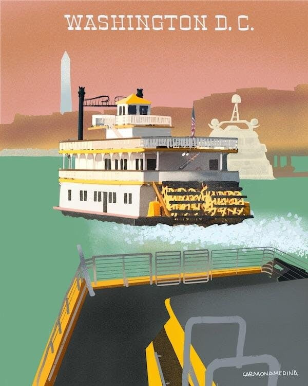 Boat Traffic at the Washington Channel - Postcards from Washington DC ...